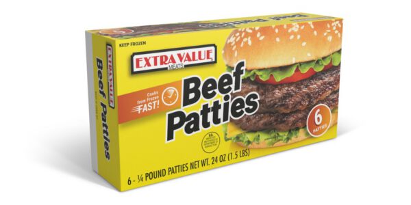 Budget-Friendly Frozen Beef Patties | Extra Value Meats